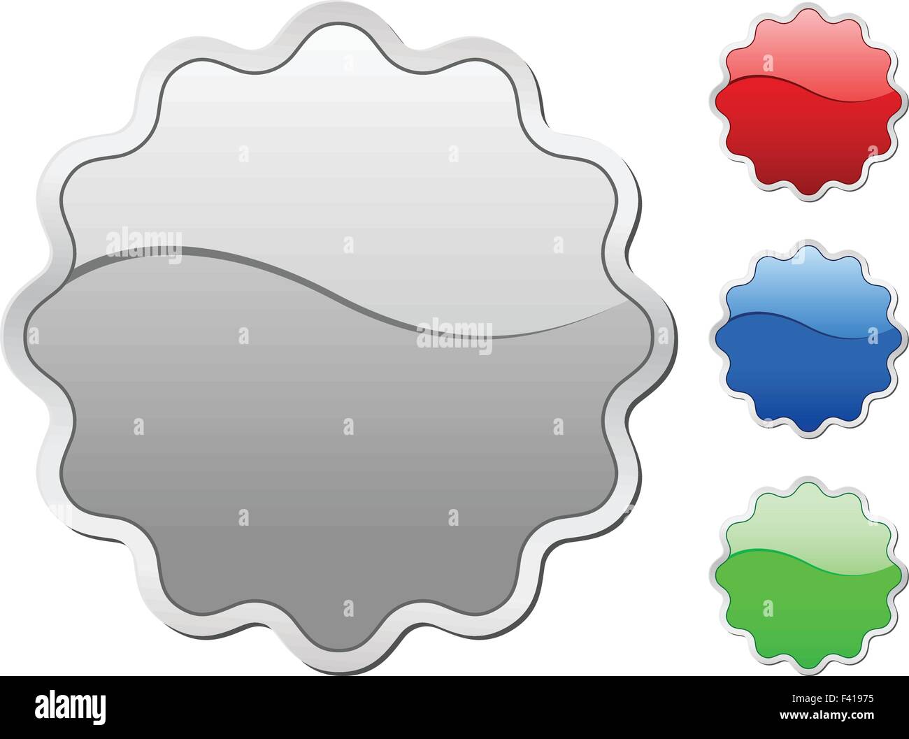 badge icons set isolated on a white background. Vector illustration ...