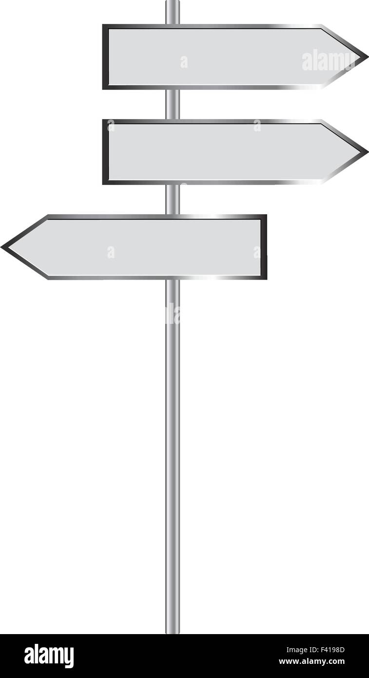 Blank signpost on a white background. Vector illustration Stock Vector ...