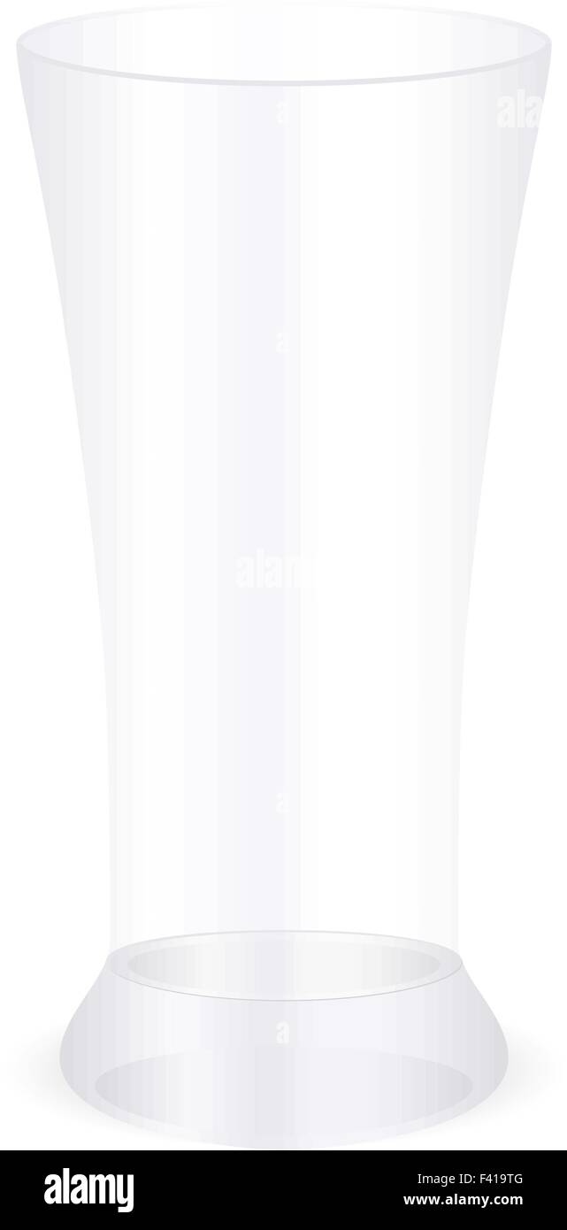 Empty beer glass on a white background. Vector illustration Stock ...