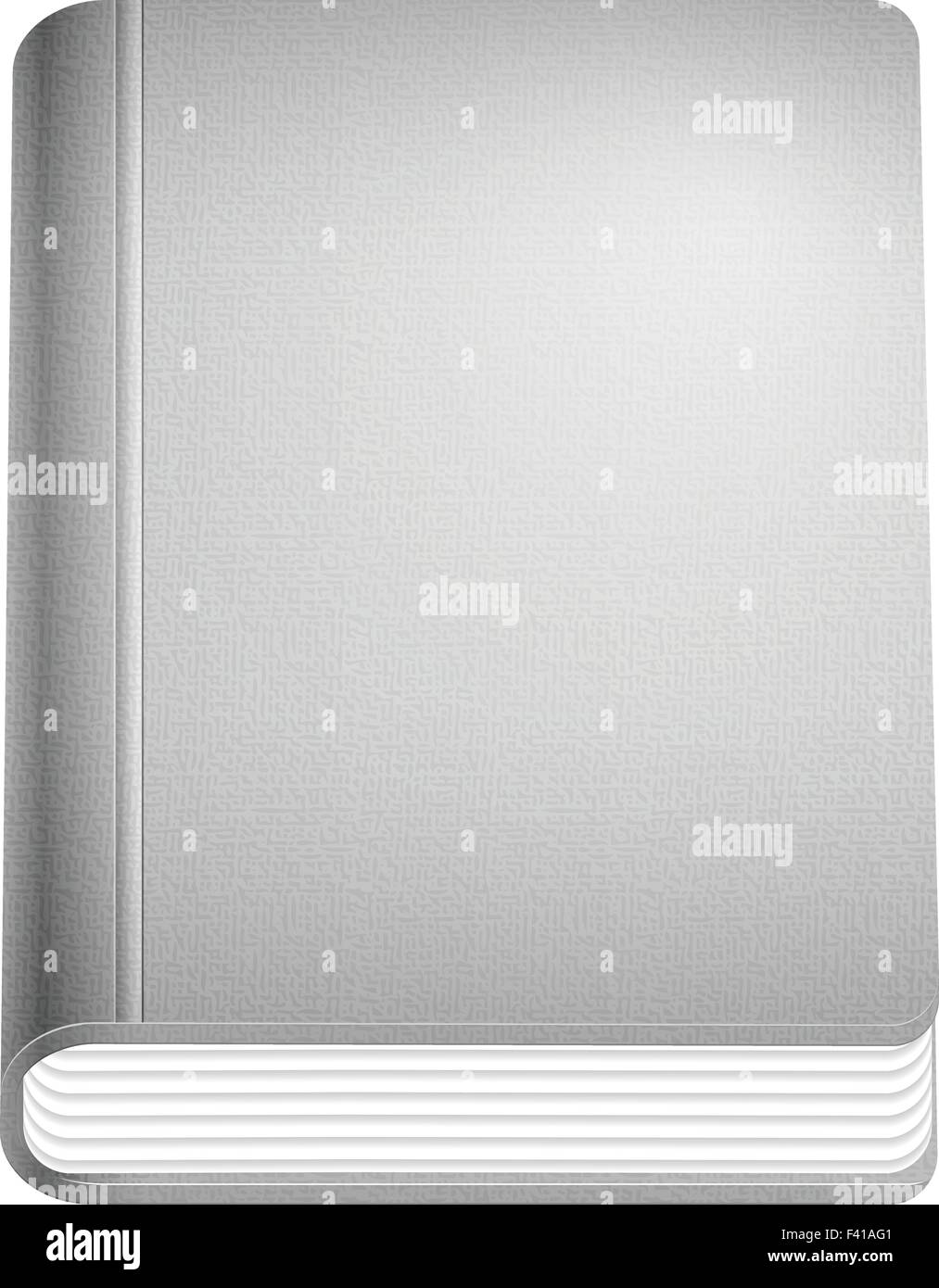 Hardcover grey book on white background. Vector illustration Stock ...