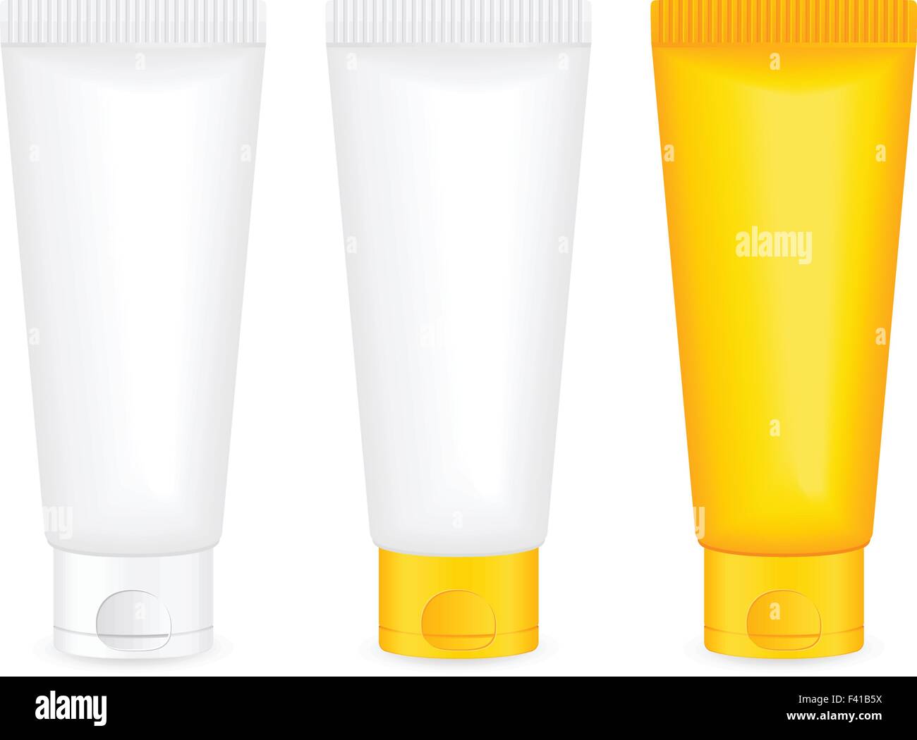 Cream tube set cosmetic Stock Vector Images - Alamy