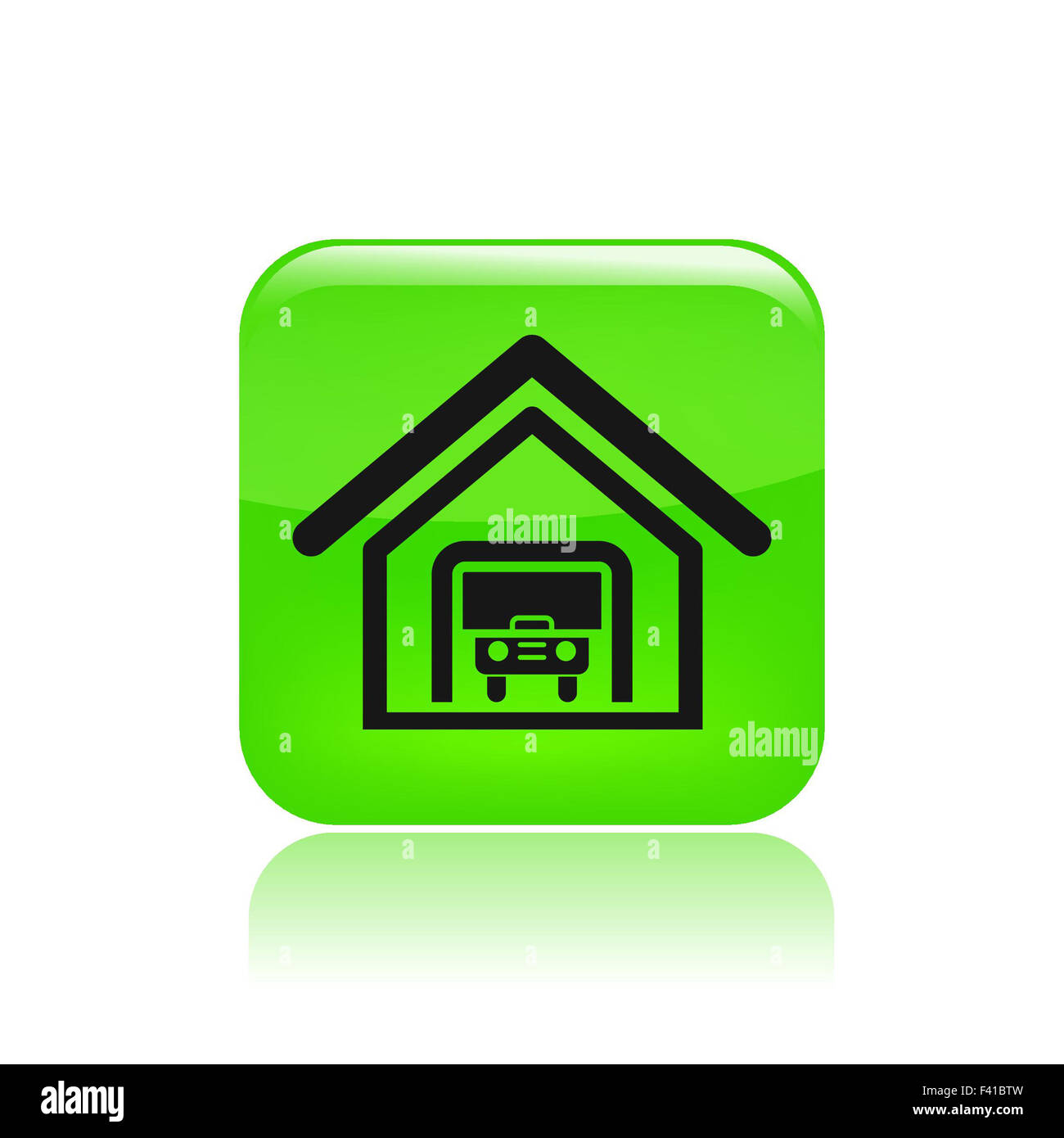 Vector illustration of single garage icon Stock Photo - Alamy