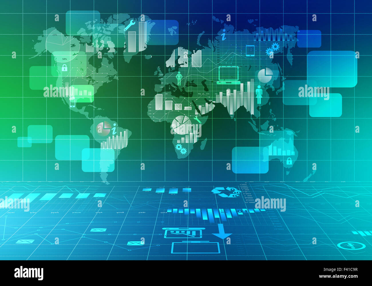 World map graphs hi-res stock photography and images - Alamy