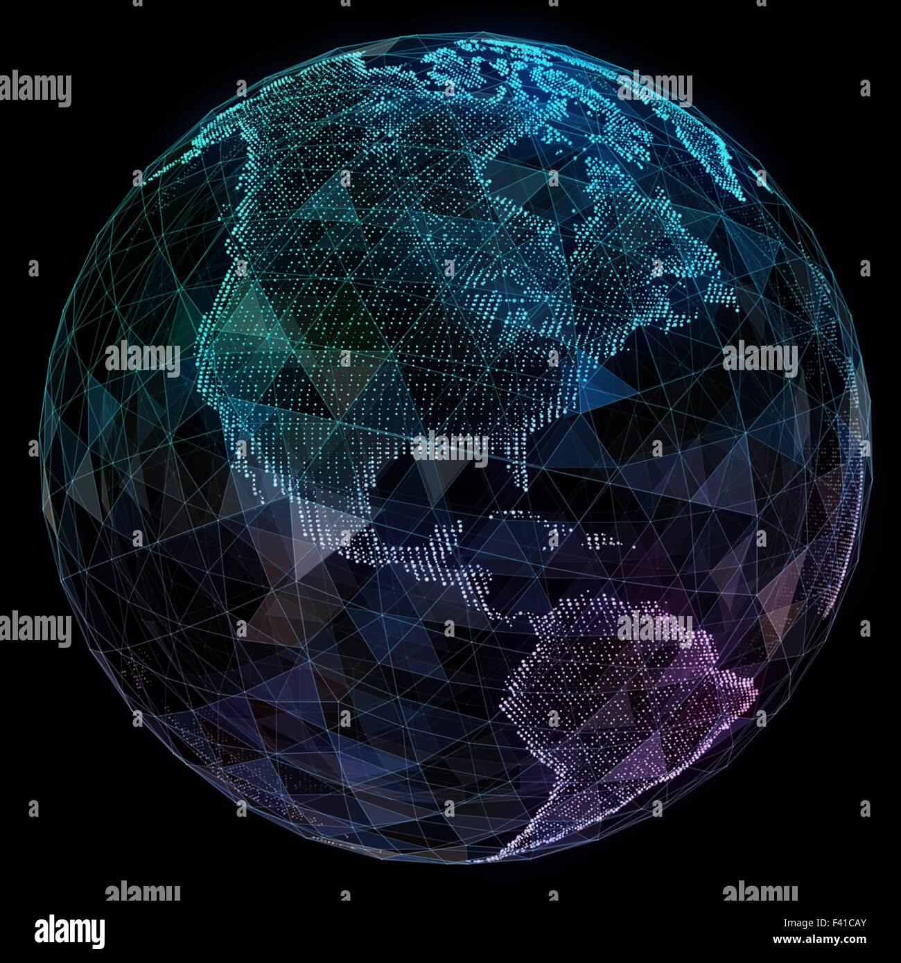 Internet network around the planet. Digital illustration Stock Photo ...