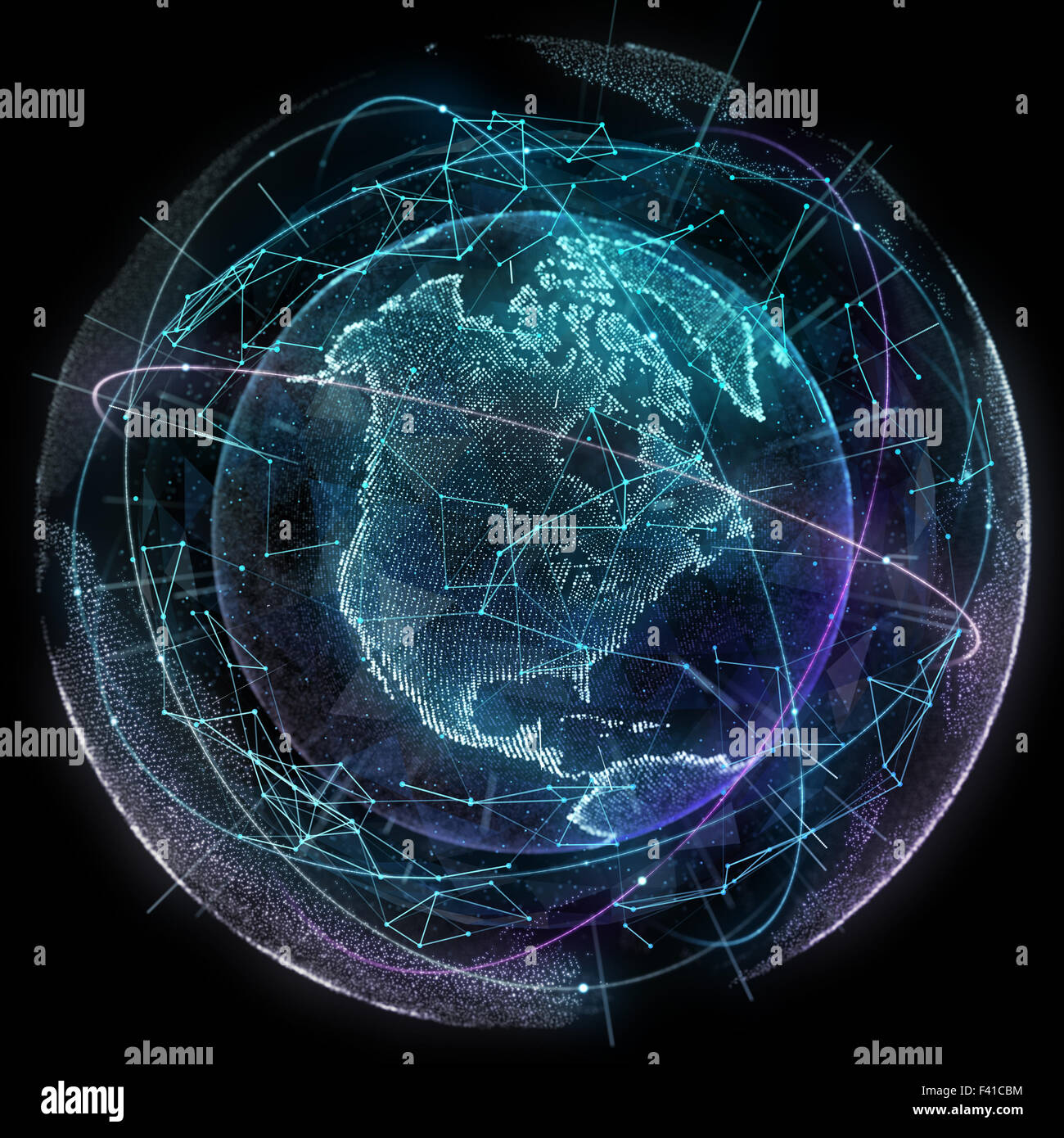 Digital design of a global network Stock Photo - Alamy
