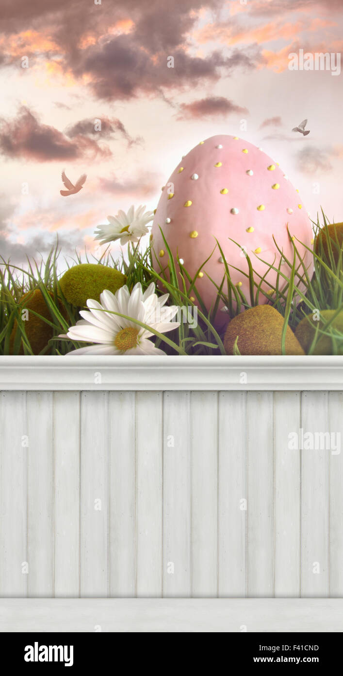 Happy Easter Spring background/backdrop Stock Photo - Alamy