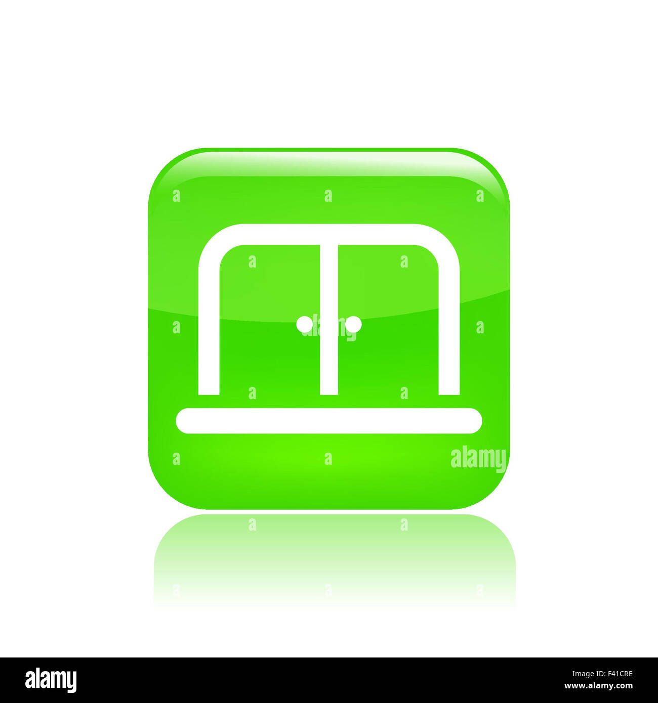 Vector illustration of single doors icon Stock Photo - Alamy
