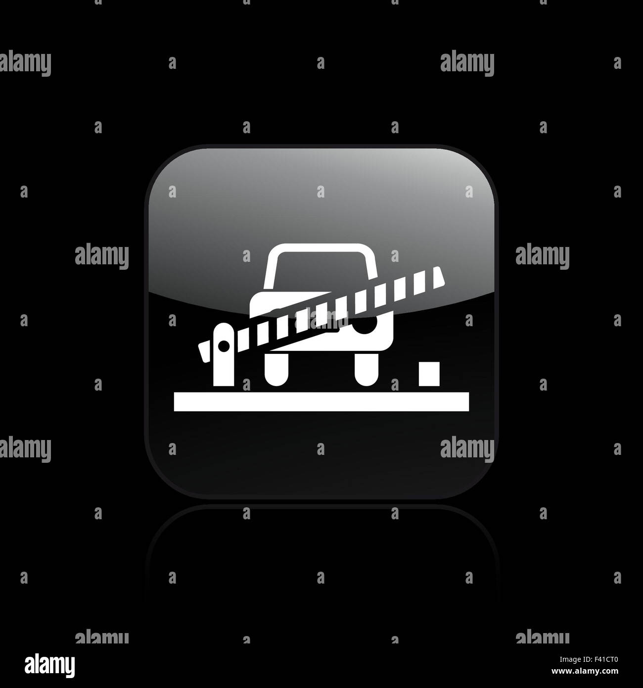 Vector illustration of single gate car icon Stock Photo - Alamy