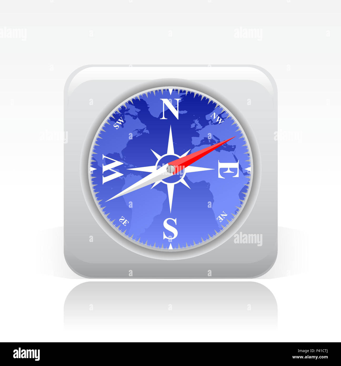 Vector illustration of single compass icon Stock Photo - Alamy