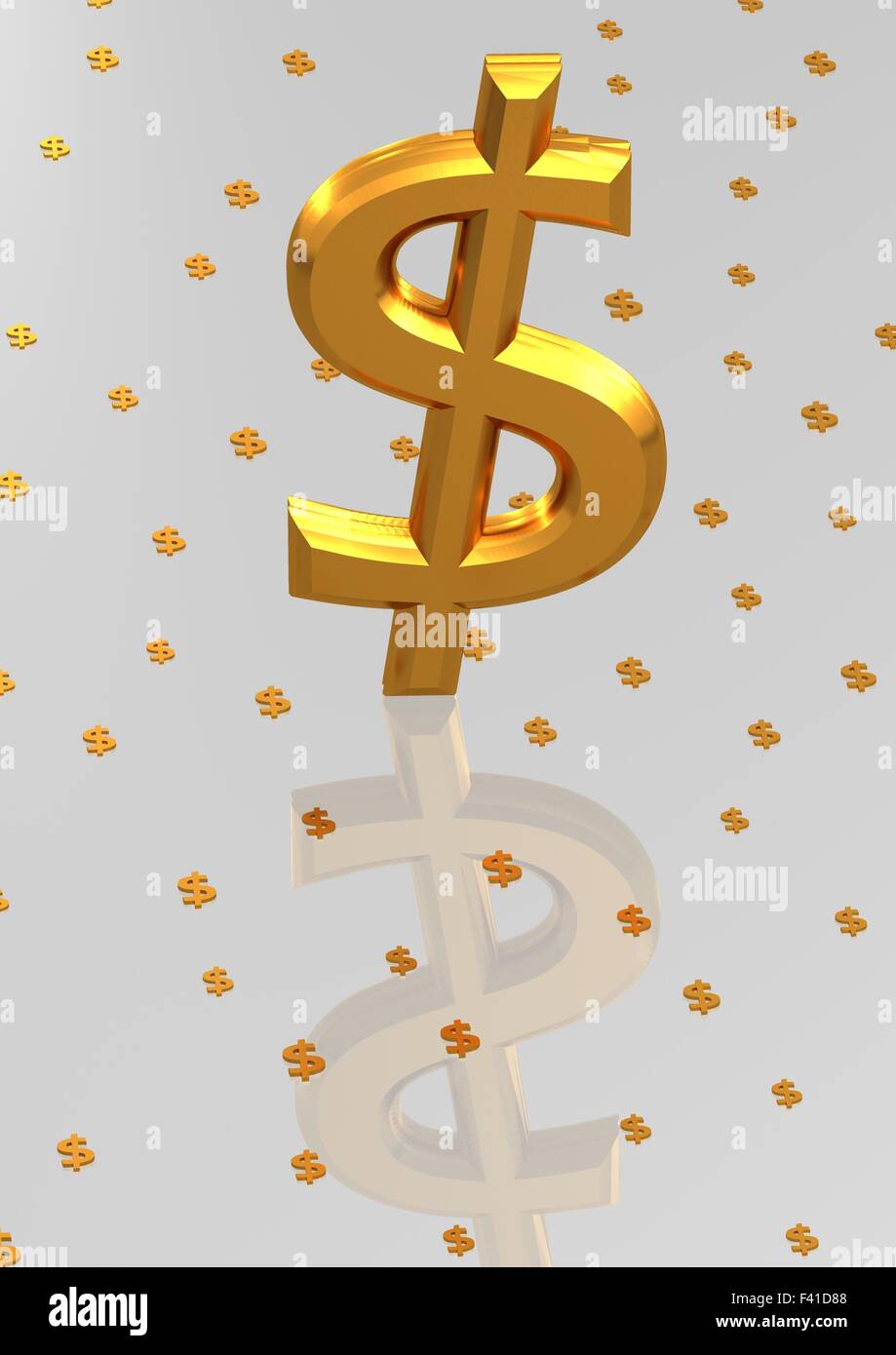 Big three-dimensional green dollar sign Stock Photo - Alamy