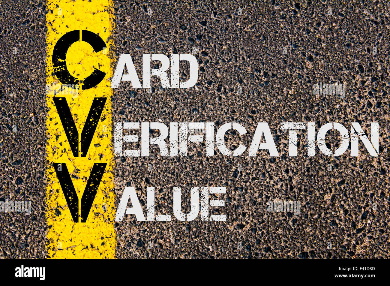 Concept image of Business Acronym CVV as CARD VERIFICATION VALUE ...