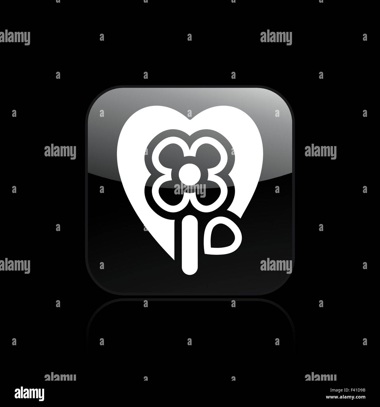 Vector illustration of isolated flower icon Stock Photo - Alamy