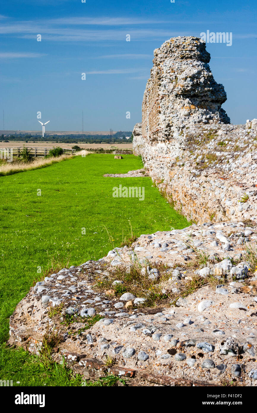Richborough. Rutupiae, Roman Saxon Shore fort. South-west corner ...