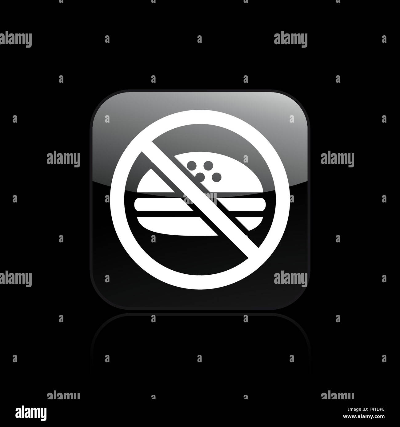 Vector illustration of no food icon Stock Photo - Alamy
