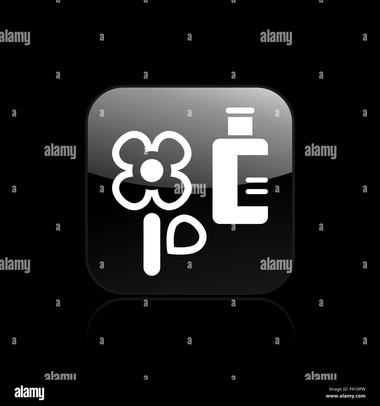 Vector illustration of flower bottle icon Stock Photo - Alamy