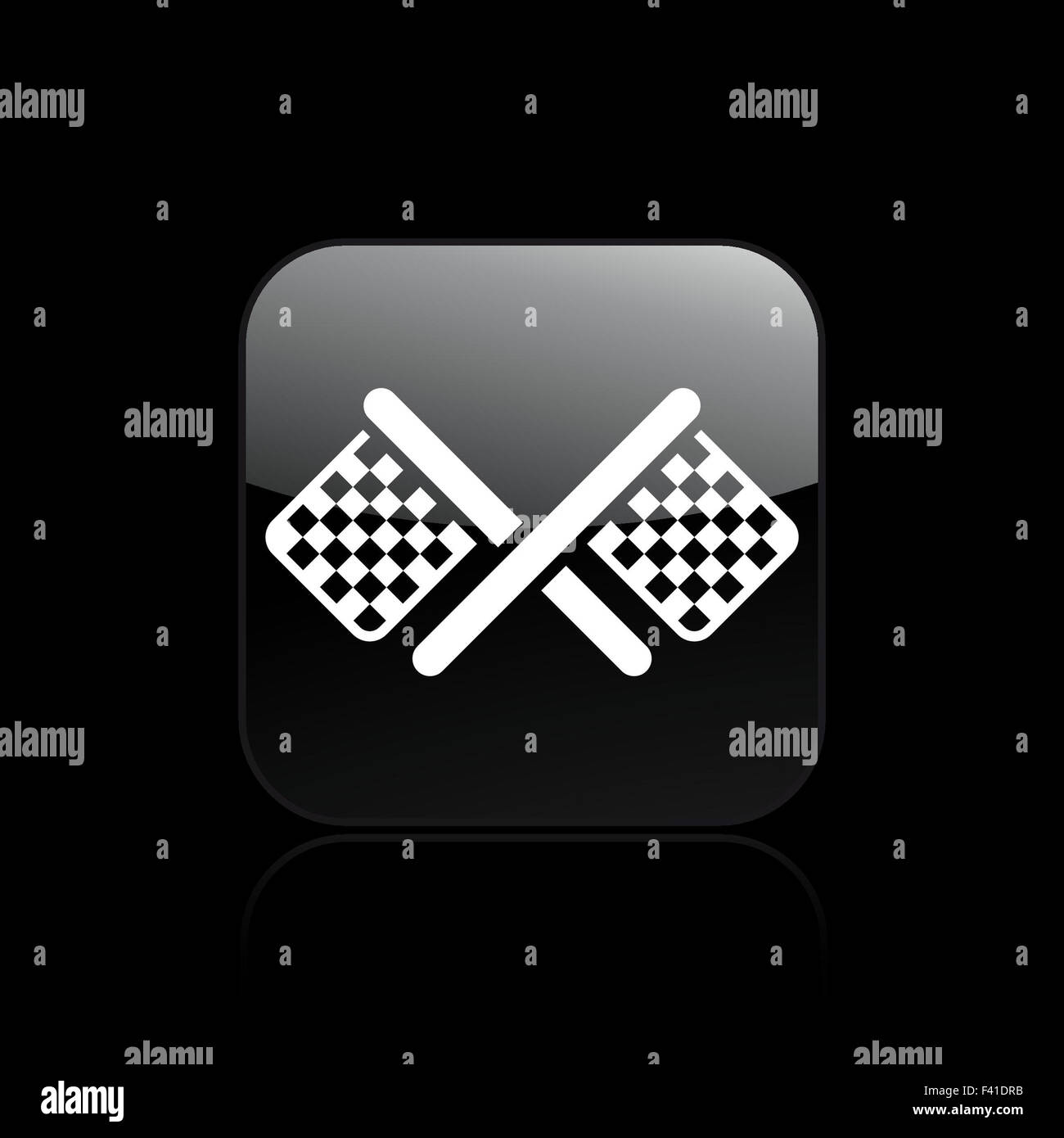 Vector illustration of single race flag icon Stock Photo - Alamy