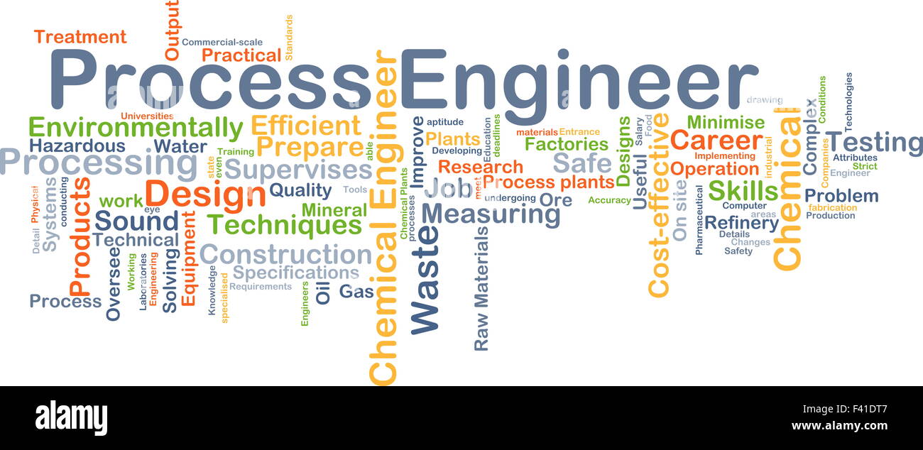 Background concept wordcloud illustration of process engineer Stock ...