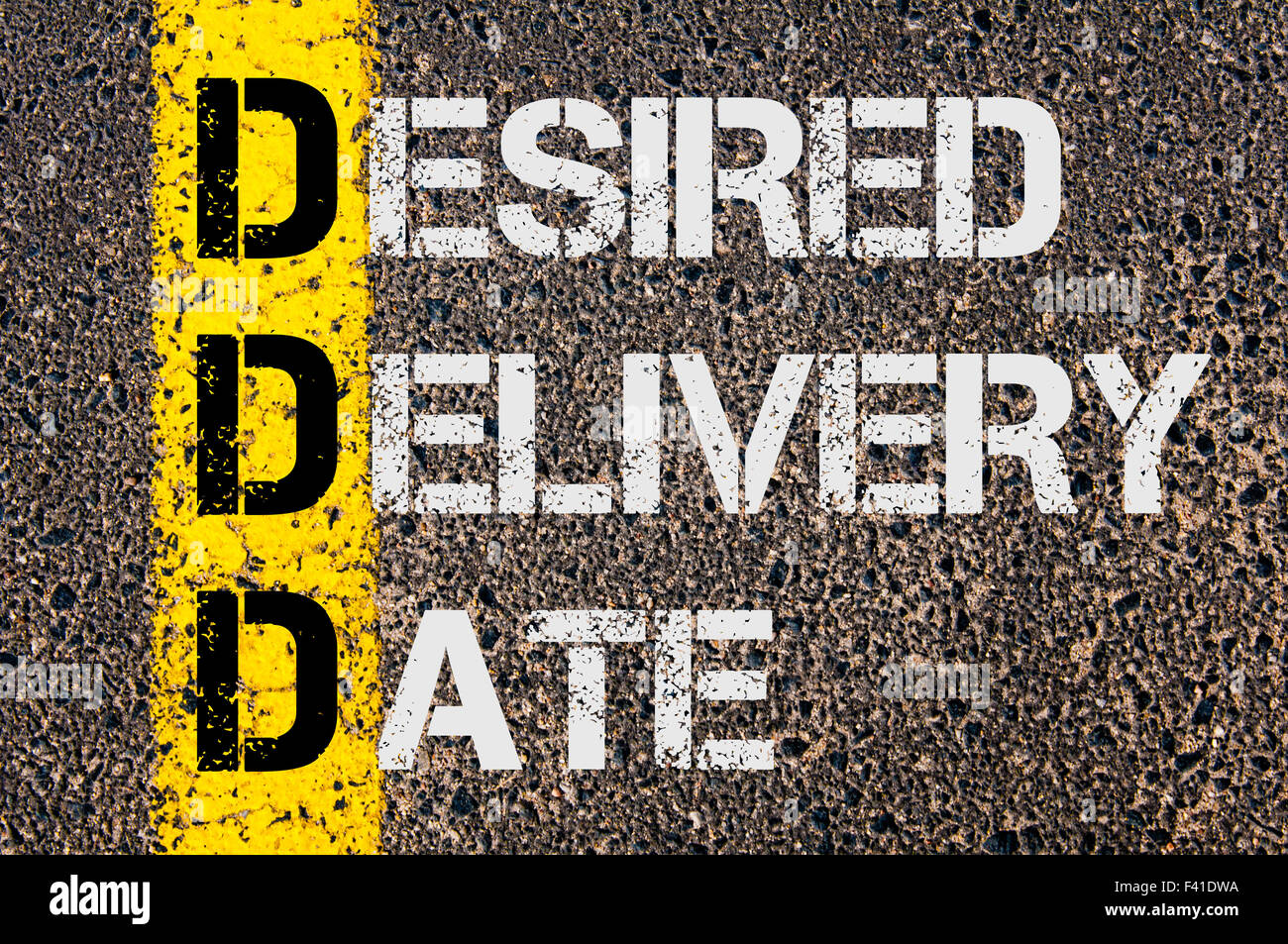 Concept image of Business Acronym DDD as DESIRED DELIVERY DATE written ...