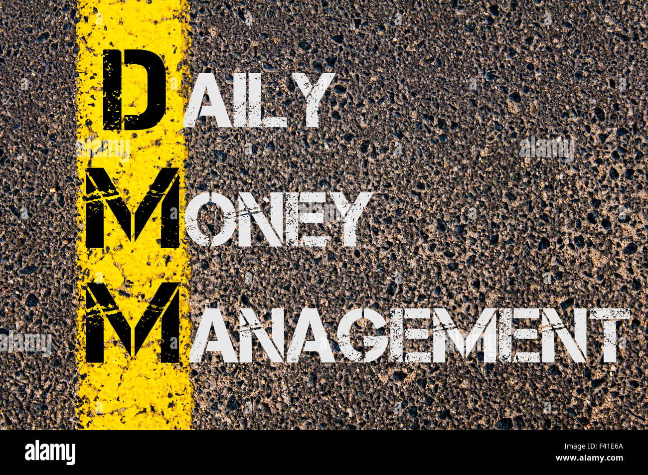 Concept image of Business Acronym DMM as DAILY MONEY MANAGEMENT written ...