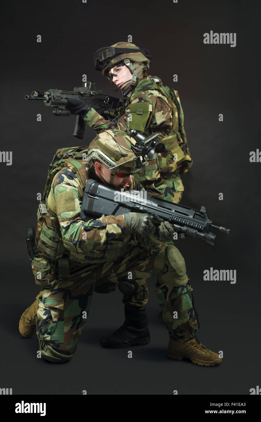 NATO soldier in full gear Stock Photo - Alamy