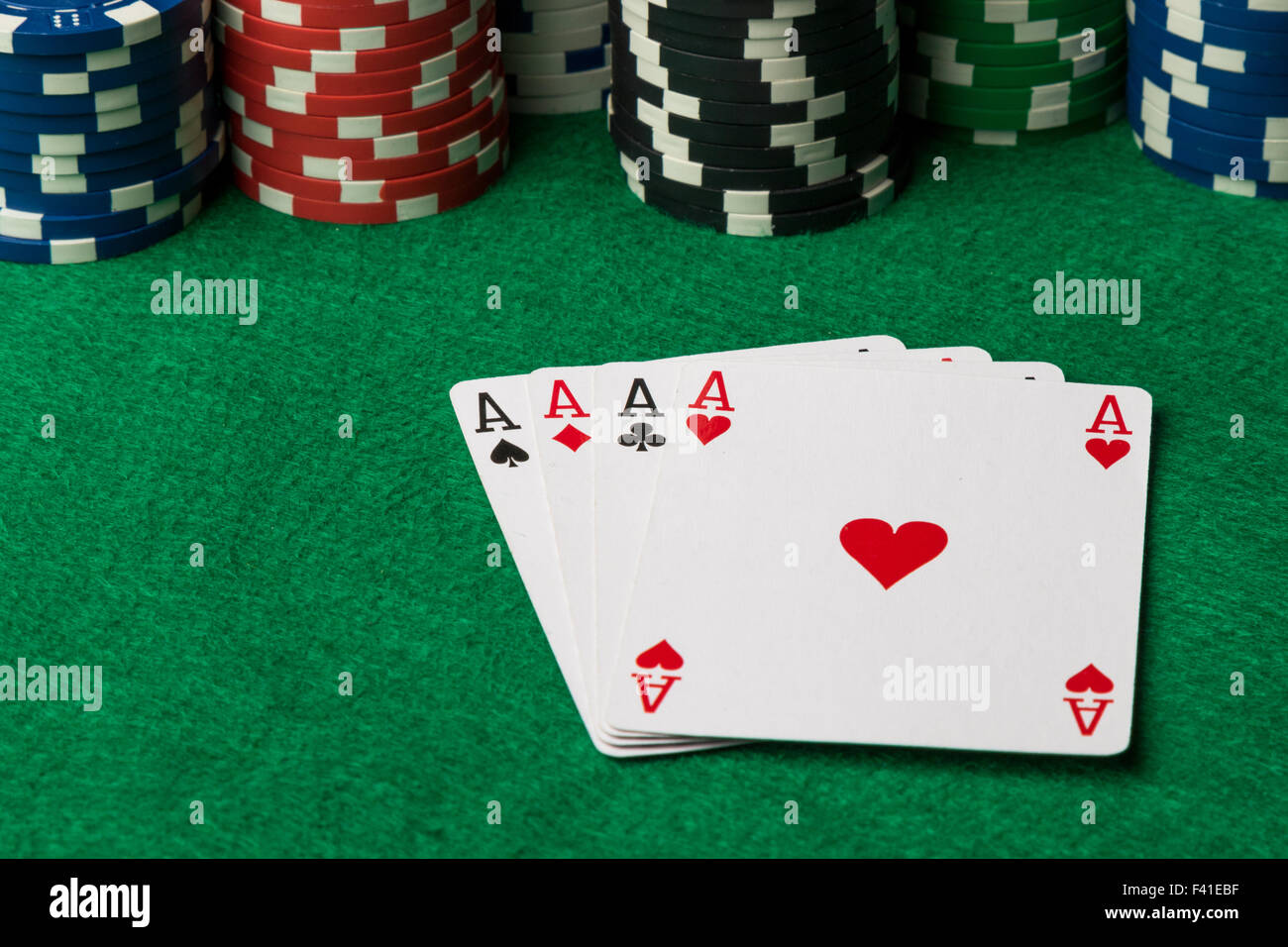 Four kind poker hand poker hi-res stock photography and images - Alamy