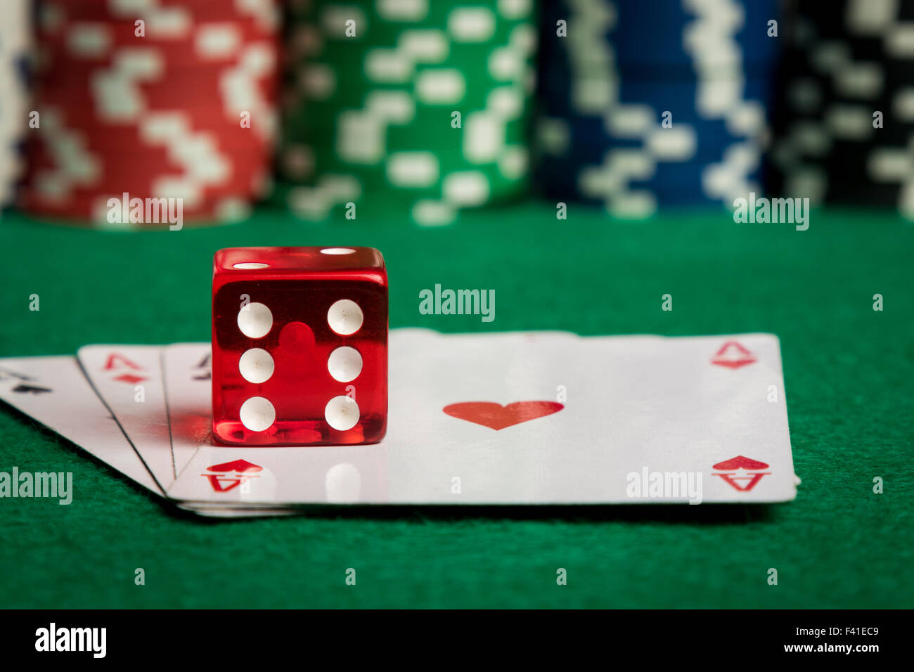Two dice stack red hi-res stock photography and images - Alamy