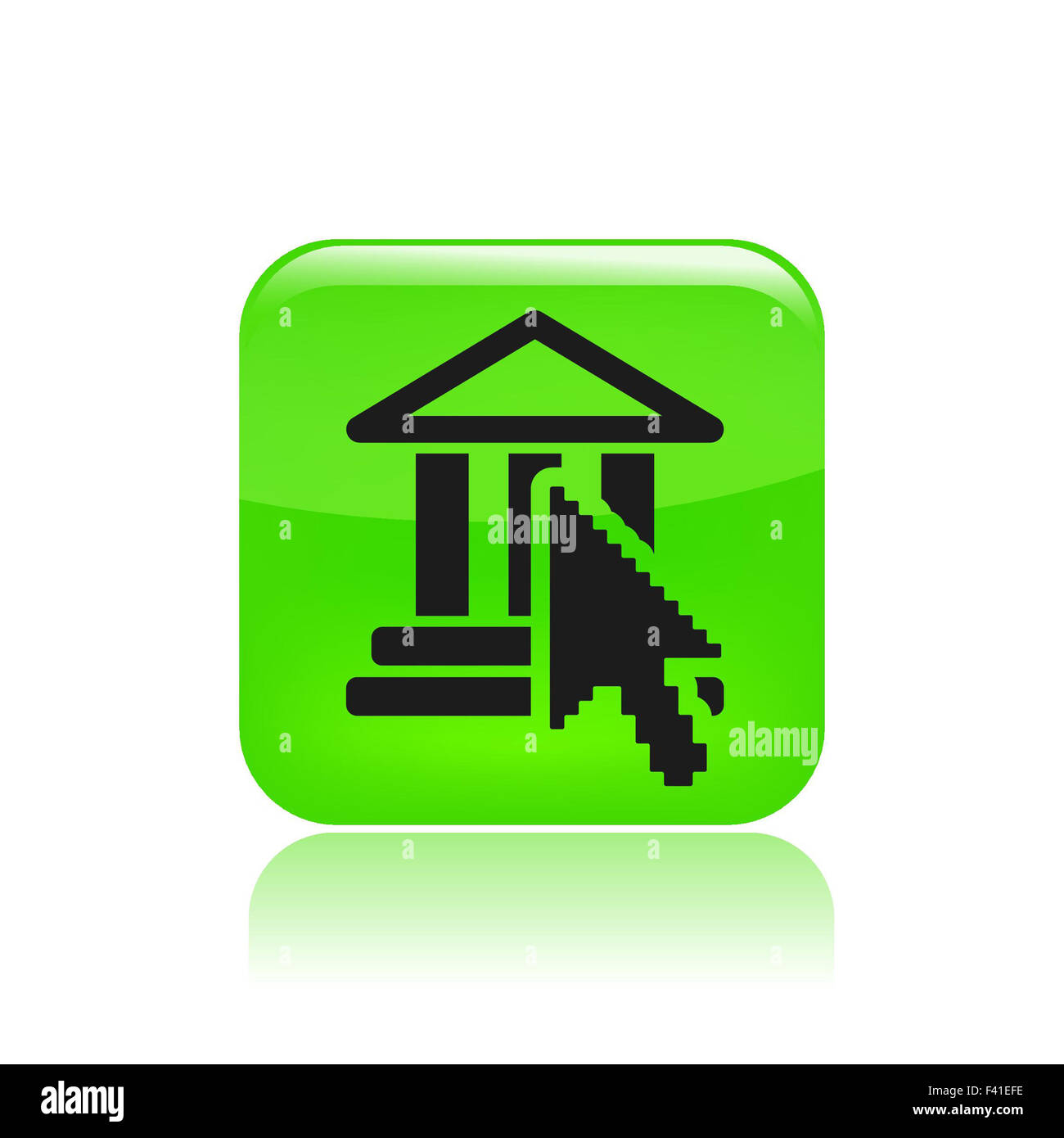 Vector illustration of single button icon Stock Photo - Alamy
