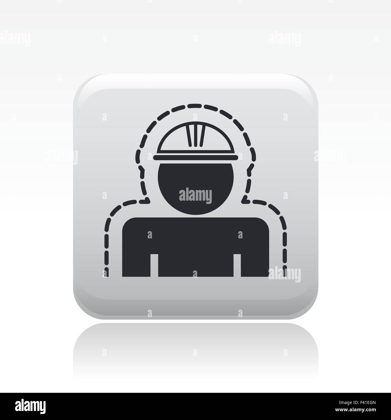 Vector illustration of single worker icon Stock Photo - Alamy