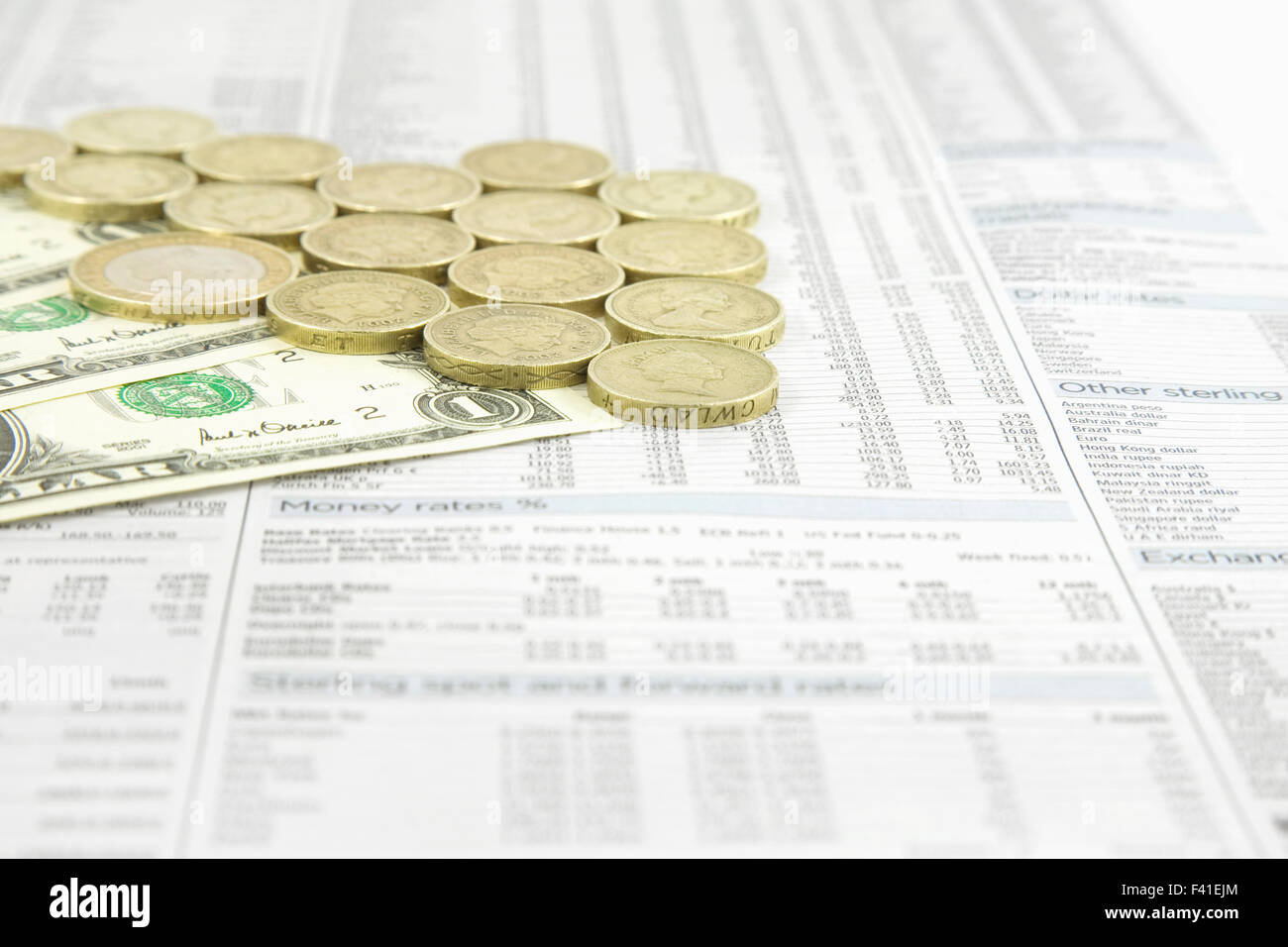 American dollar notes and coins hi-res stock photography and images - Alamy