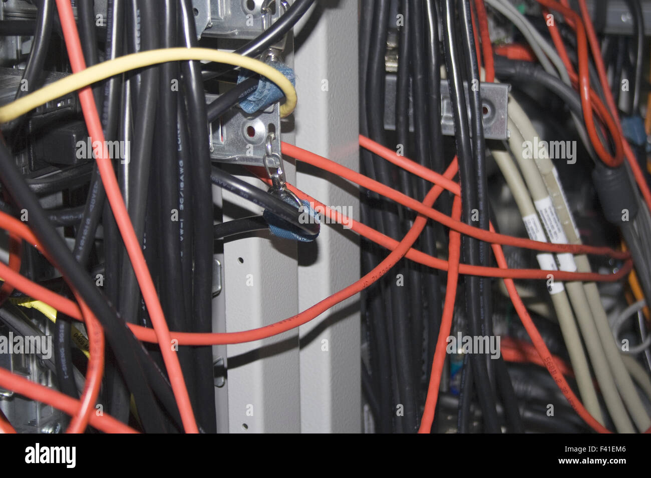 Network cables in back of a Server Stock Photo - Alamy