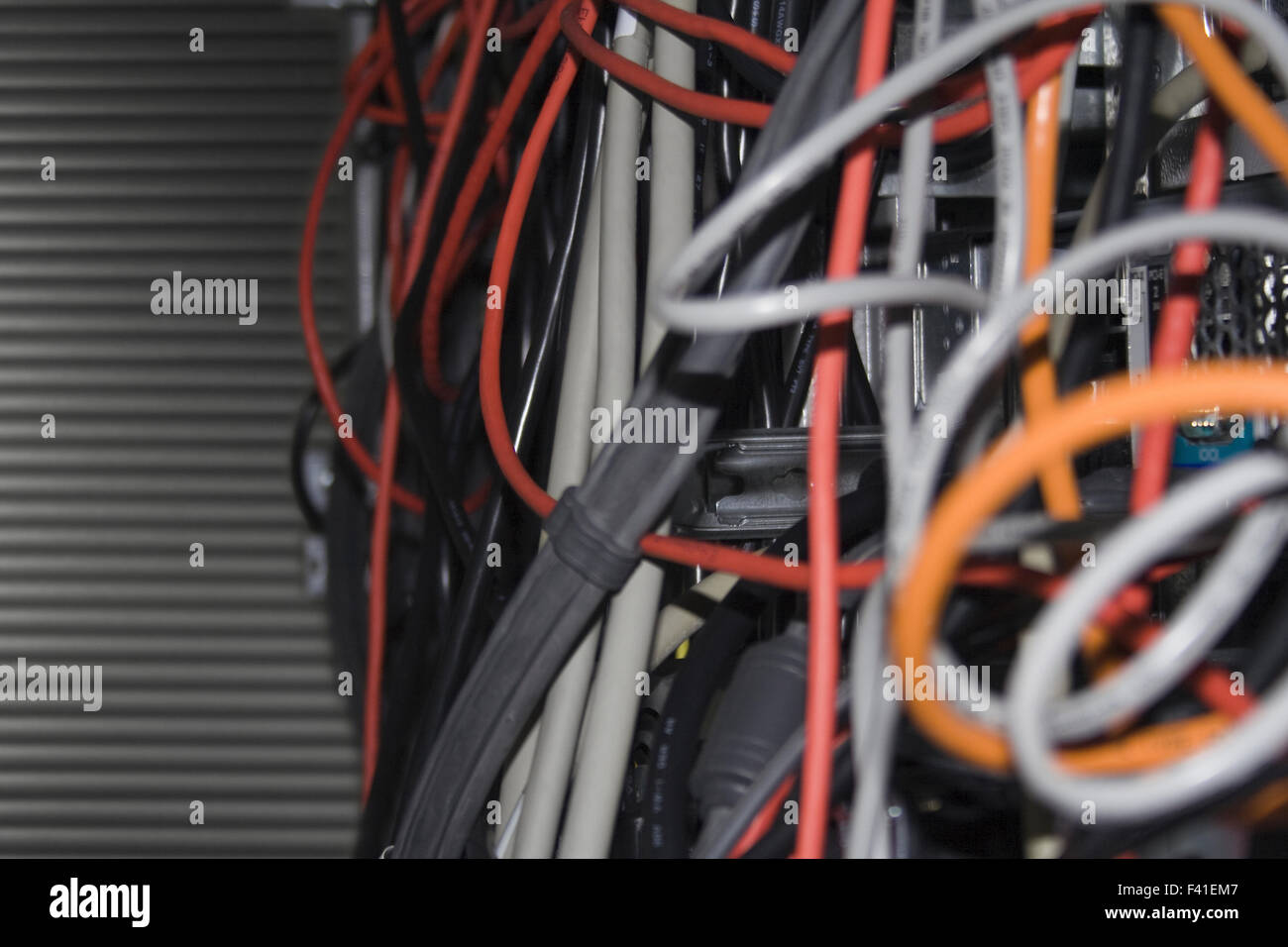 Network cables in back of a Server Stock Photo - Alamy