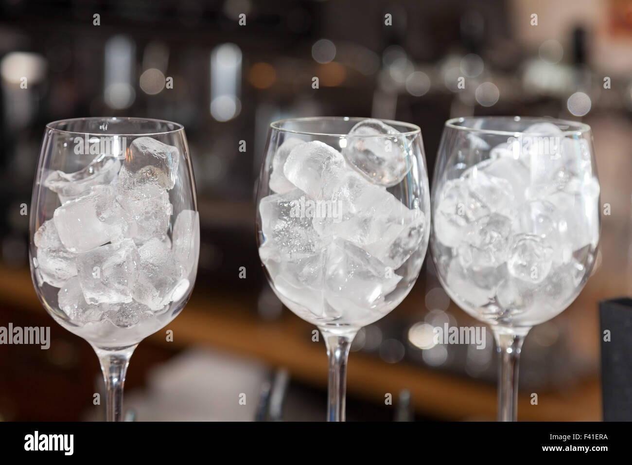 Glass with ice cubes closeup Stock Photo - Alamy