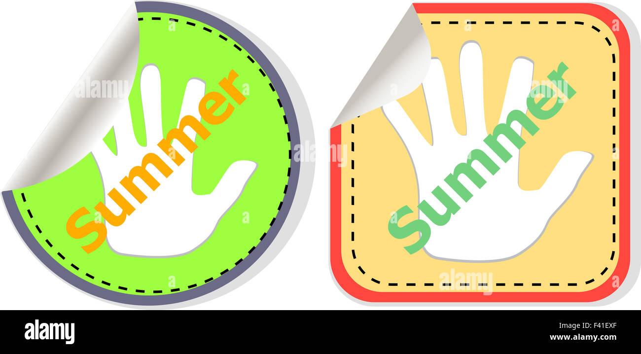word summer web button isolated on white background, icon design Stock ...