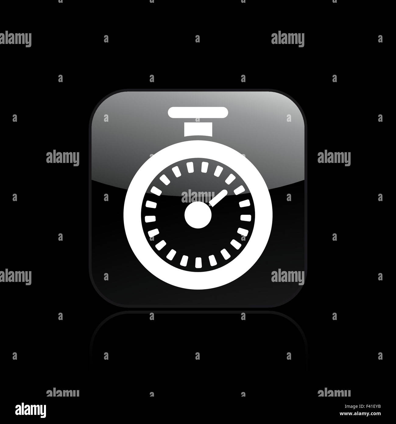 Vector illustration of isolated timer icon Stock Photo - Alamy