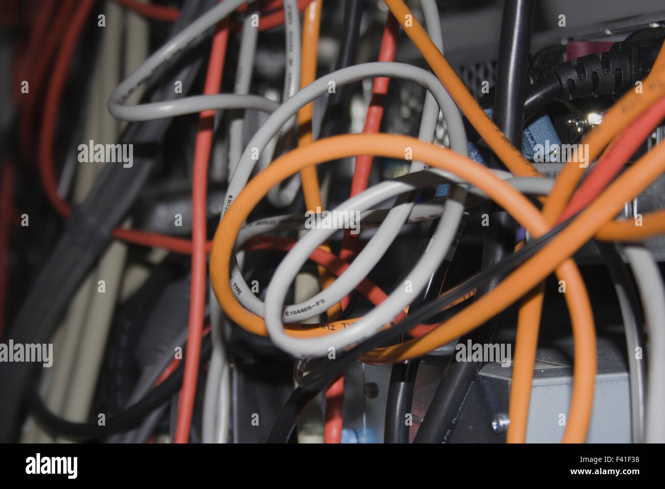 Network cables in back of a Server Stock Photo - Alamy