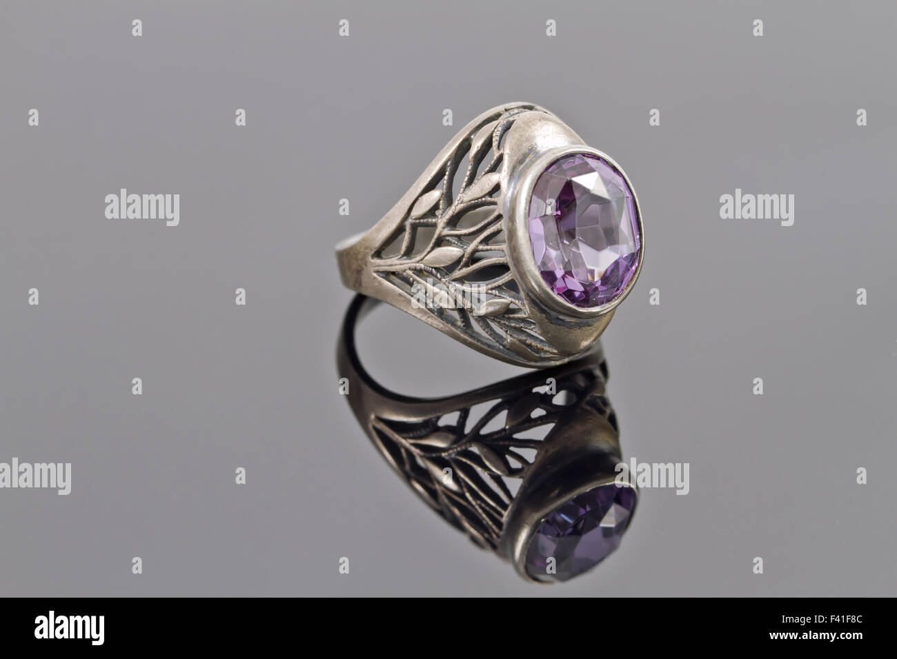 Old silver ring Stock Photo - Alamy