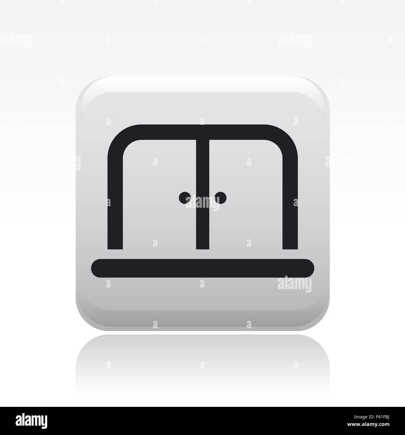 Vector illustration of single doors icon Stock Photo - Alamy