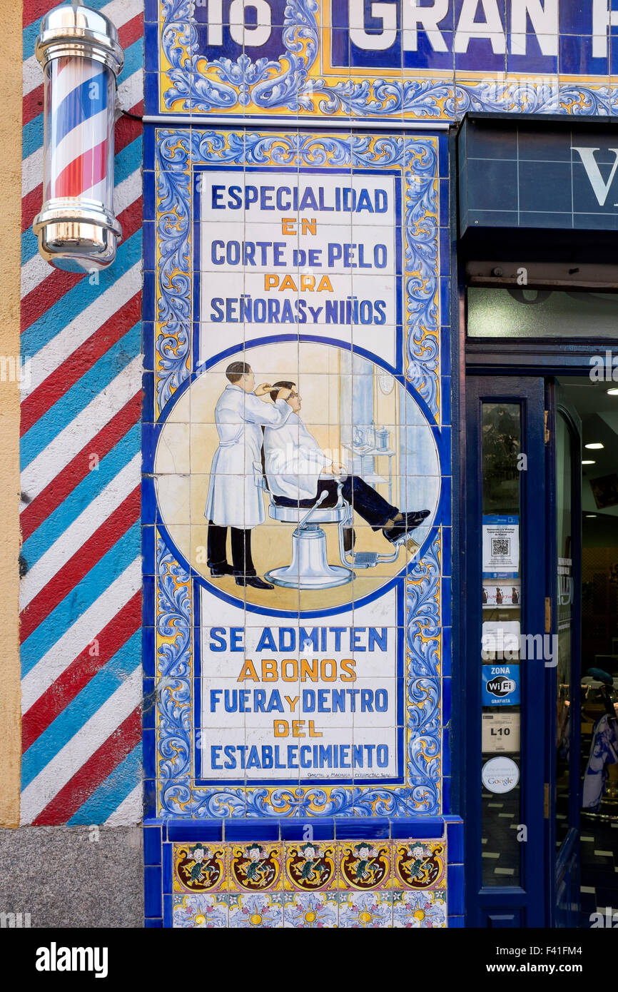 Barber shop tiles hi-res stock photography and images - Alamy