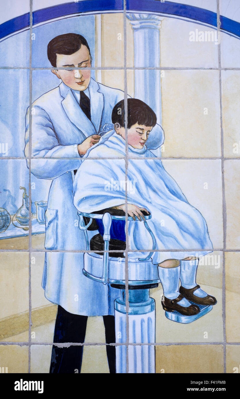 Barber shop tiles hi-res stock photography and images - Alamy