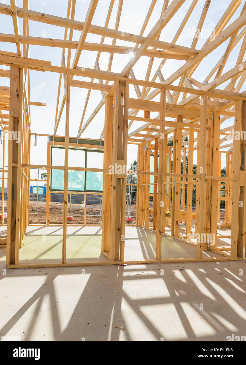 New home construction framing Stock Photo - Alamy
