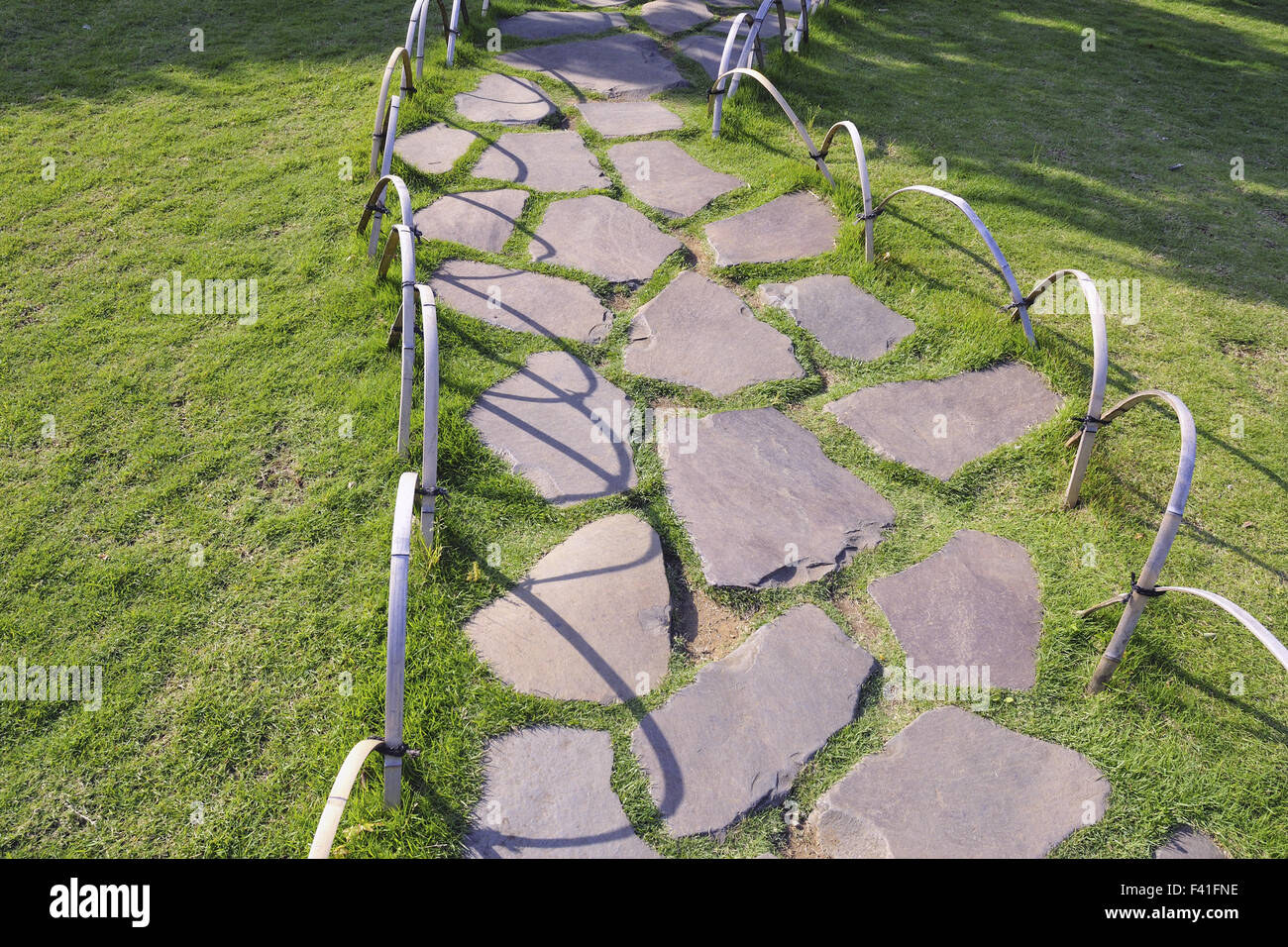 Fence pathway stone hi-res stock photography and images - Alamy