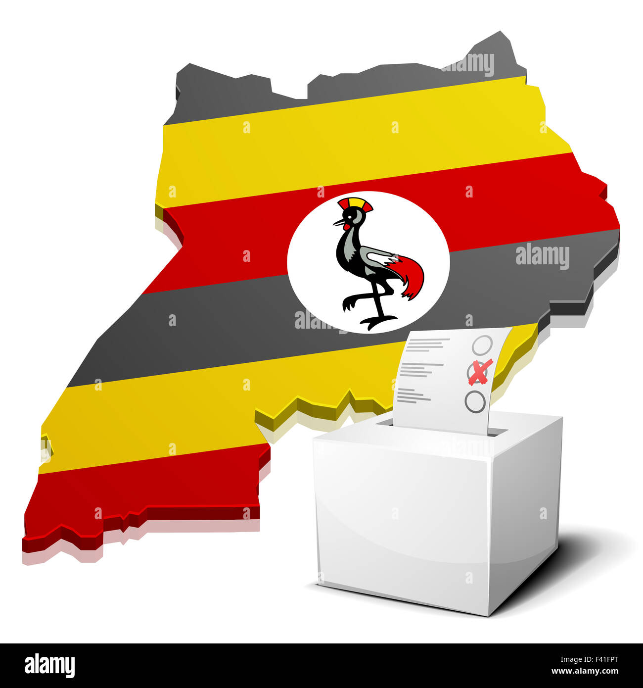 Uganda flag nation vector Cut Out Stock Images & Pictures - Alamy