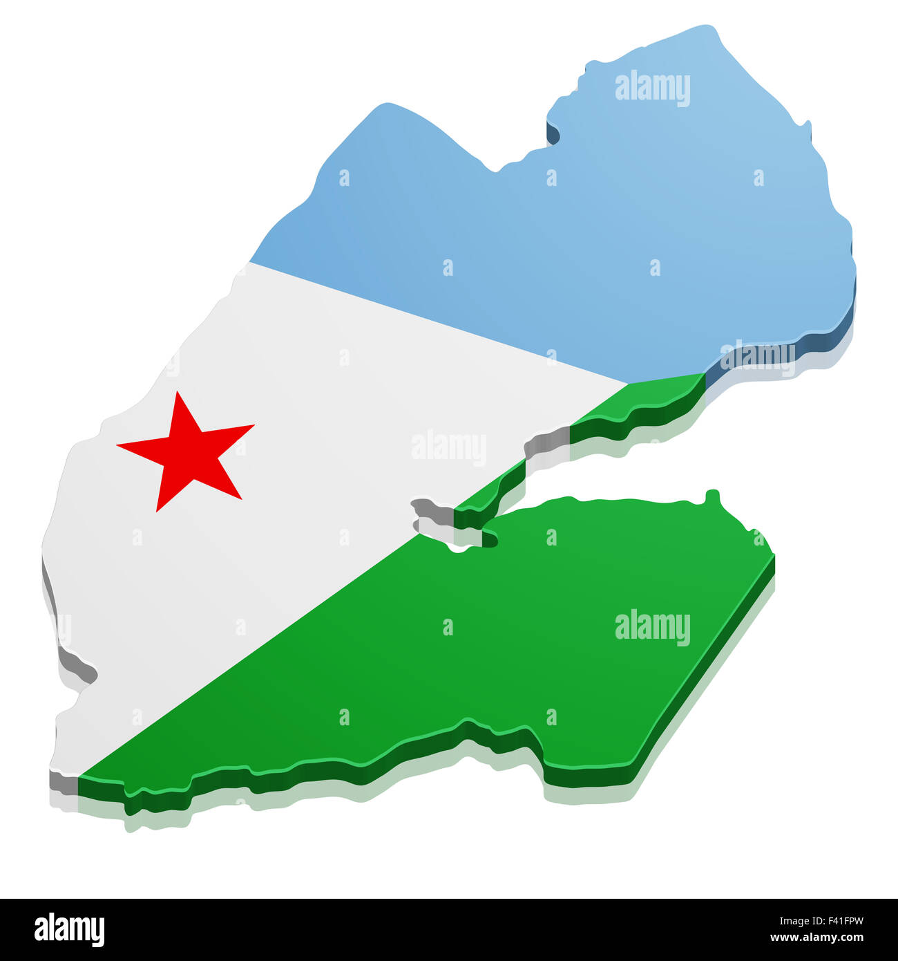 Djibouti map hi-res stock photography and images - Alamy