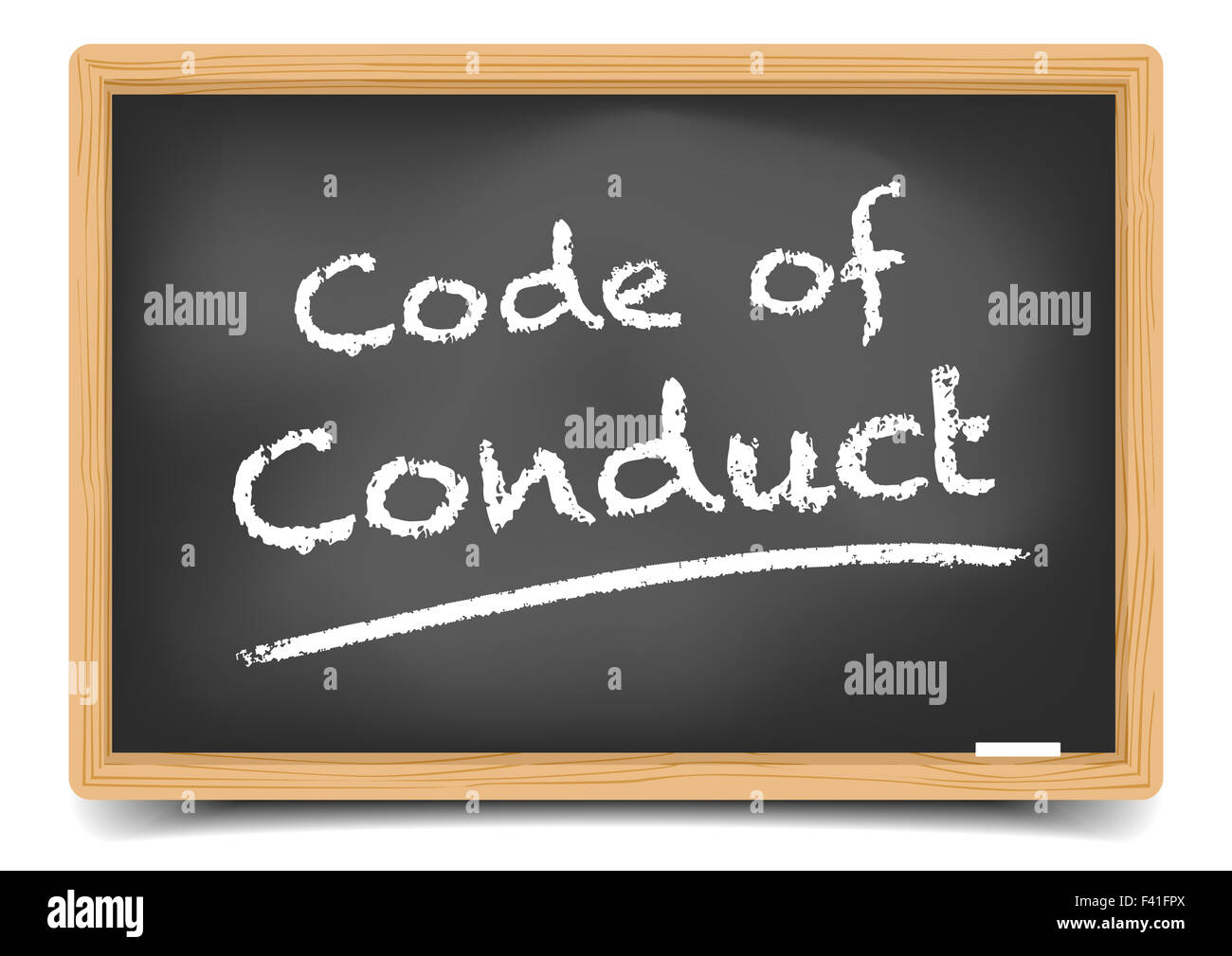 Blackboard Code of Conduct Stock Photo - Alamy
