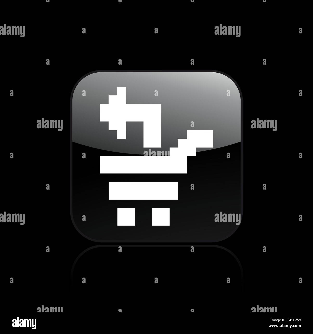 Vector illustration of pixel pc icon Stock Photo - Alamy