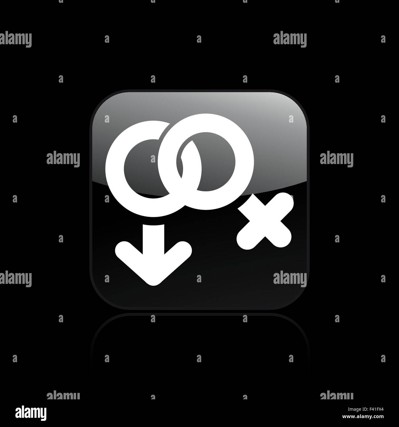 Vector illustration of single man-girl icon Stock Photo - Alamy