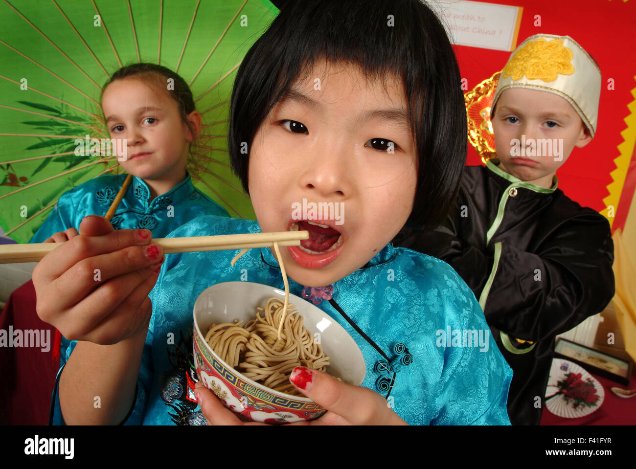 Infant school pupils role playing using role play zones as Chinese ...