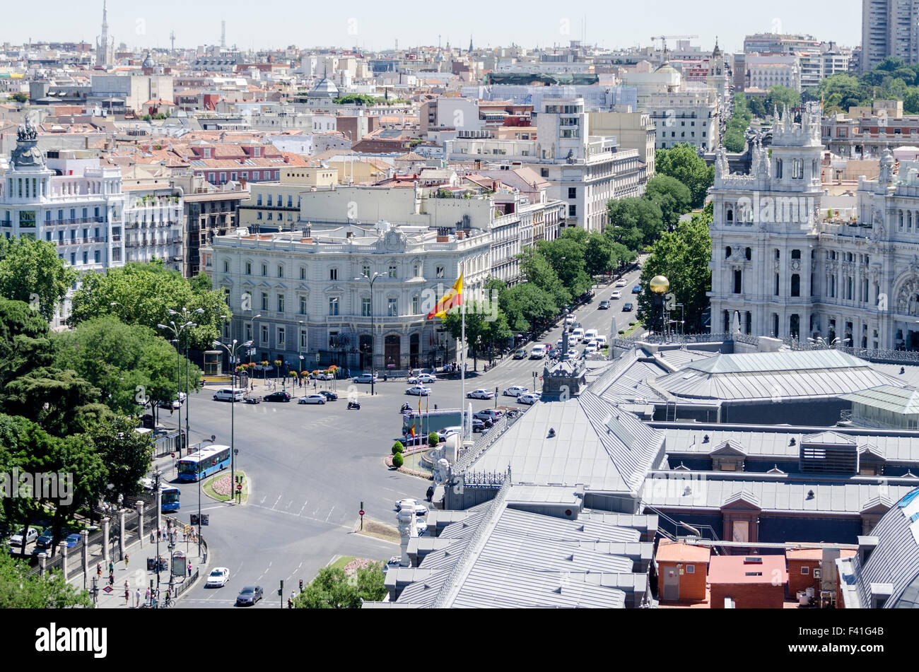 Cityscape of Madrid on summer hot day Stock Photo - Alamy