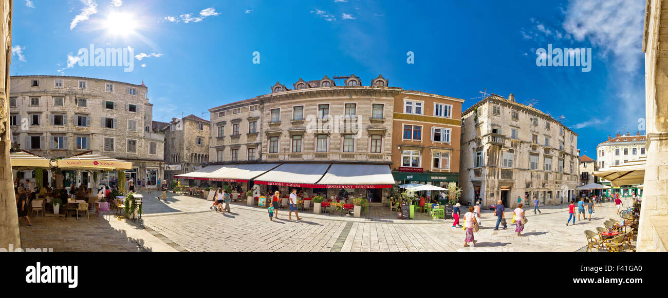 Split historic square panoramic view Stock Photo - Alamy