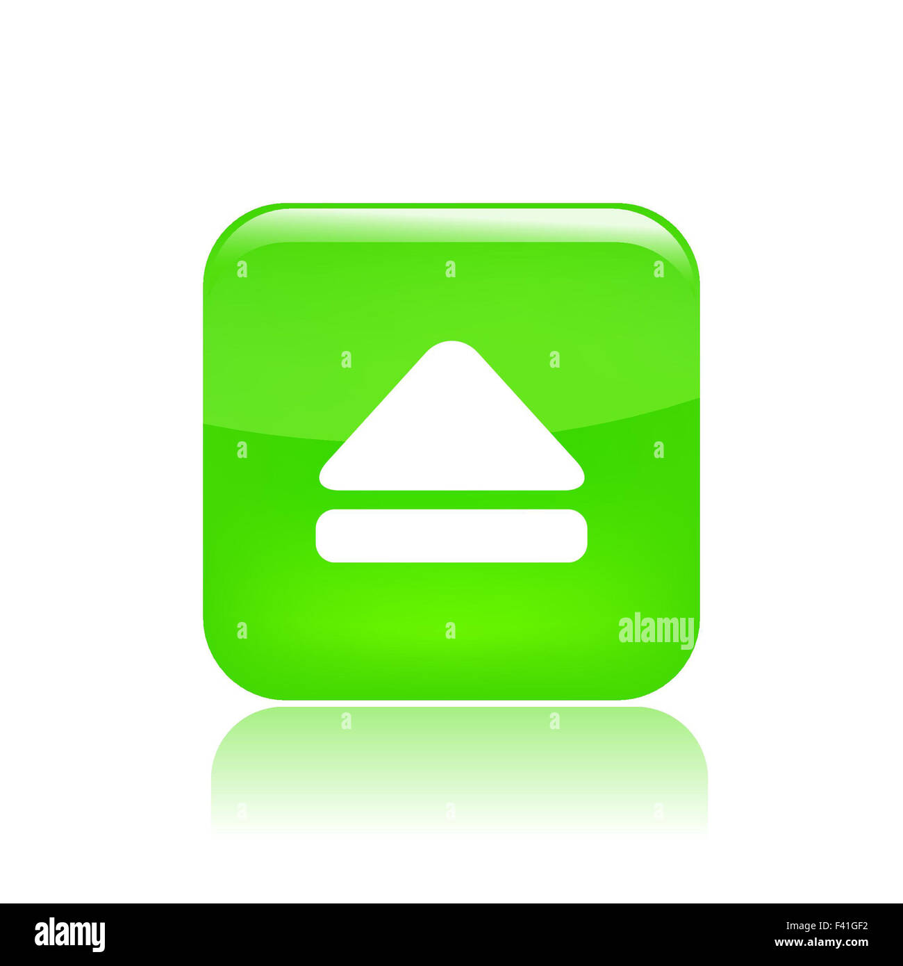 Vector illustration of single eject icon Stock Photo - Alamy